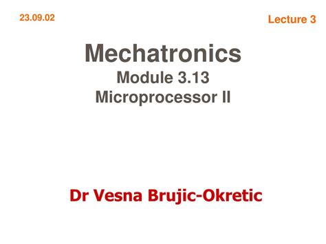 Ppt Mechatronics Module 313 Microprocessor Ii Powerpoint