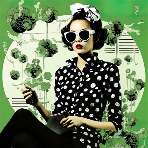 Premium Ai Image Woman In Sunglasses Sitting S Ai Illustration Digital Virtual Generative