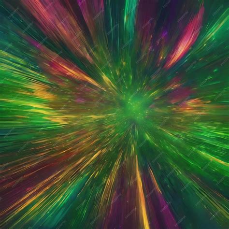Premium Ai Image Green Psychedelic Background Design