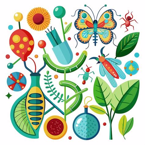 Ilustración De La Biología Vector Premium