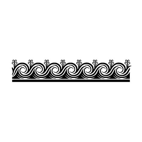 Decorative Scroll Border Black And White Illustration 67208456 Vector
