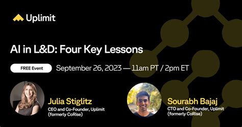 Uplimit On Linkedin Welcome You Are Invited To Join A Webinar Ai In