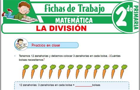 Modelos De La Ficha De La División Para Segundo De Primaria Fichas De