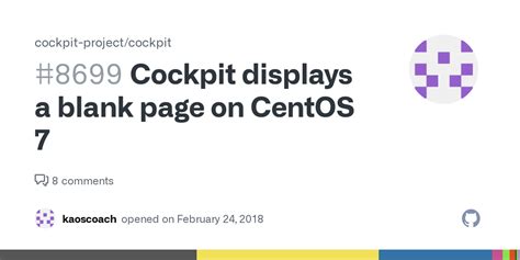 Cockpit Displays A Blank Page On Centos 7 · Issue 8699 · Cockpit