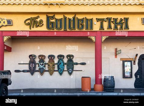 Exterior Front Of The Golden Tiki A Popular Bar In Chinatown In Las