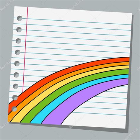 Notebook Paper With Rainbow Stock Vector Image By ©dip2000 104729356