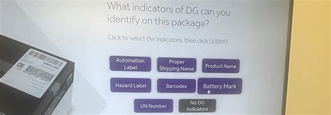 Solved What Indicators Of Dg Can You Identify On This Package Click