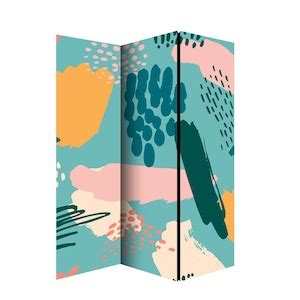 Colorful Boho Art Room Divider Folding Screen Room Divider 3 And 5