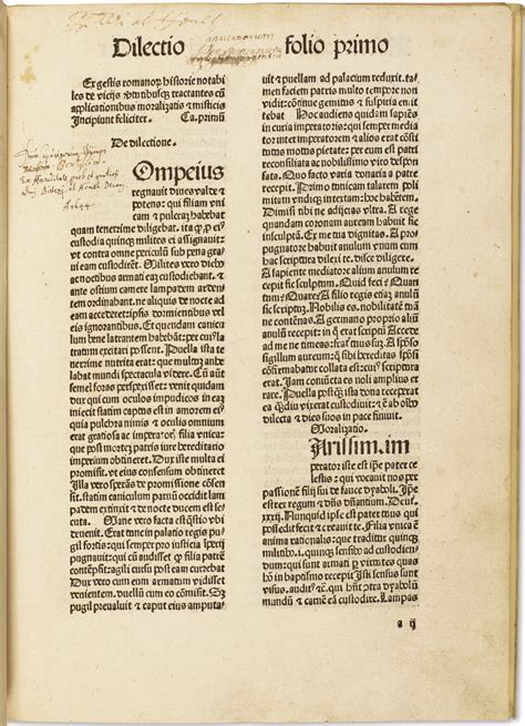 Gesta Romanorum Circa 1484 Christies