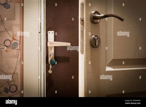 A Double Door For Security And Sound Isolation Keys Are Inserted In