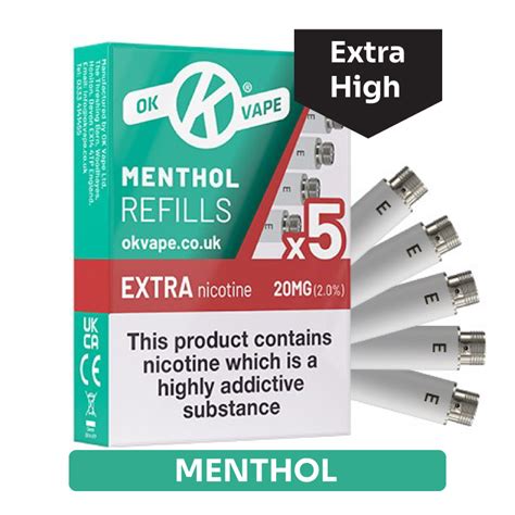 Ok Vape Extra High Menthol Refills Health And Care