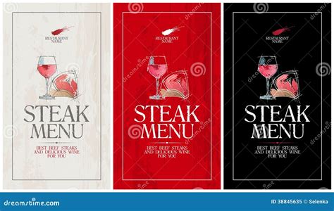 Steak Menu Stock Vector Illustration Of Fastfood Background 38845635
