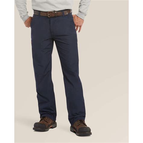 Ariat Mens Flame Resistant M4 Relaxed Duralight Ripstop Boot Cut Pant Navy