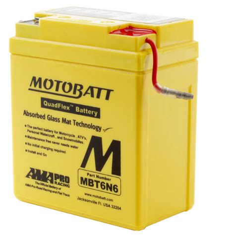 Motobatt Battery Quadflex Agm Mbt6n6