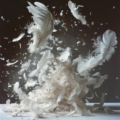 Free Exploding Feather Burst Photo Feathers Explosion White
