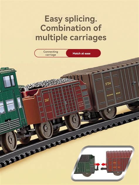 הרכבת עשה זאת בעצמך סימולציה של רכבת חשמלית קלאסית סט דגם צעצוע רכבת קטנה סוללות לא כלולות