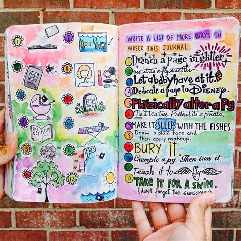 Wreck This Journal Ideas List