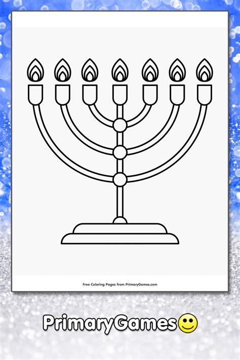 Picture Of A Menorah To Color