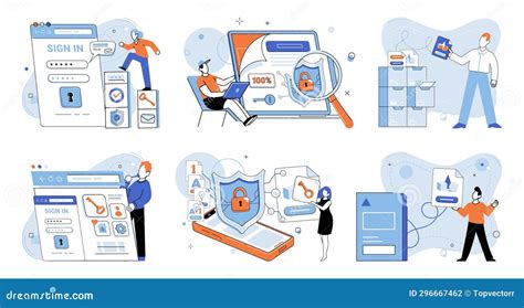 Wps Wi Fi Protected Setup Concept With Keywords People And Icons Flat Vector Illustration