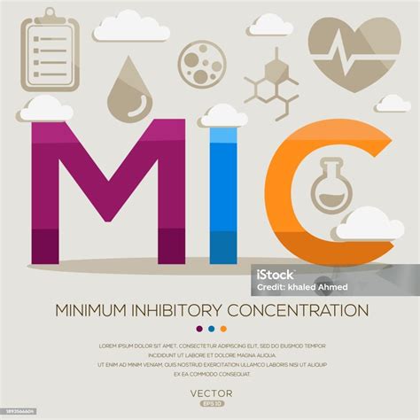 Mic Minimum Inhibitory Concentration Stock Illustration Download Image Now Acronym