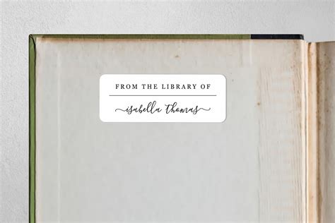 From The Library Of Label Template Printable This Book Etsy Australia