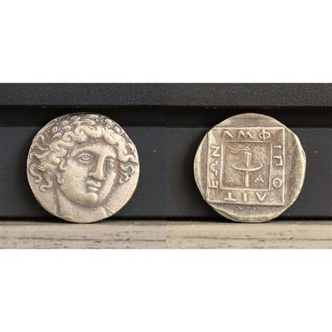 366 365 Bc Ancient Greek Coin Laureate Head Of Apollo Silver Etsy