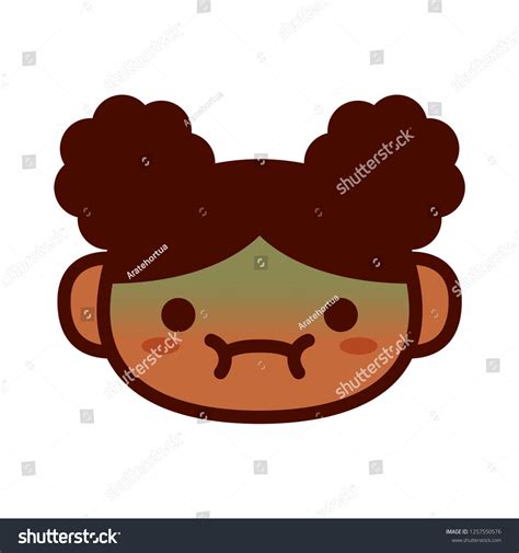 Vector Cartoon Cute Emoji Character Nausea Vector De Stock Libre De Regalías 1257550576