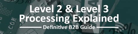 Definitive B2b Guide Level 2 And Level 3 Processing Explained Leap