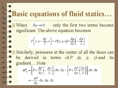 Fluid Statics 4 Hydrostatics Or Fluid Statics Is