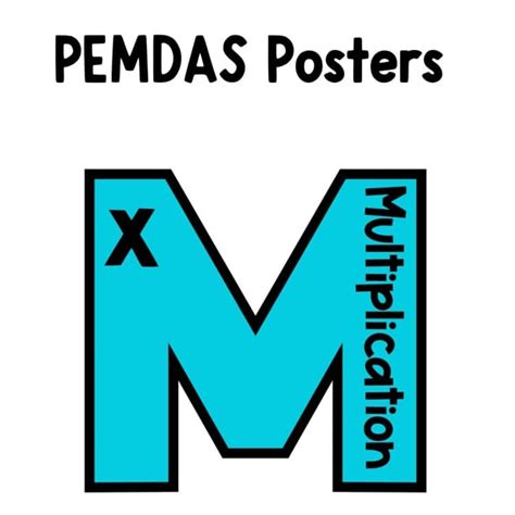 Pemdas Anchor Chart Posters Order Of Operations Anchor Chart Posters