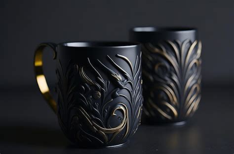 Premium Ai Image Image Of Beautiful Modern Decorated Cups