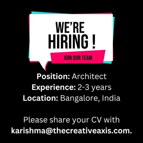 The Creative Axis On Linkedin Hiring Alert The Creative Axis Is Looking For An Architect With 2 3