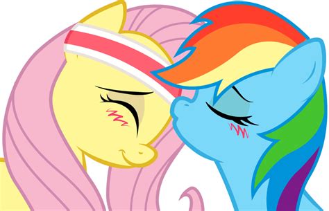 Fluttershy And Rainbow Dash Kiss Fluttershy And Rainbow Dash Kiss
