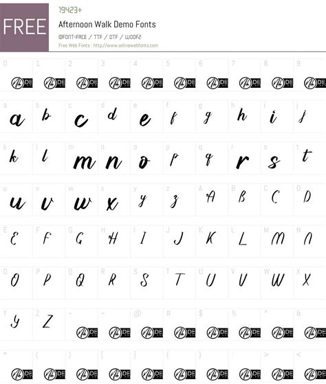 Afternoon Walk Demo 1001fontself Maker 357 Fonts Free Download