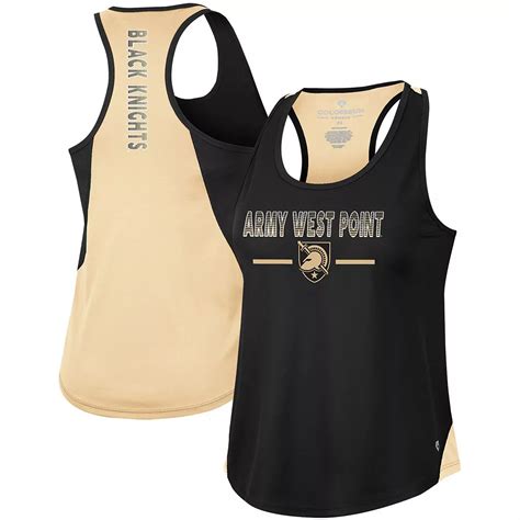 Womens Colosseum Black Army Black Knights Sachs 2 Hit Scoop Neck