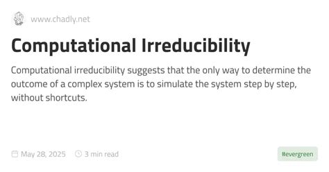 Computational Irreducibility