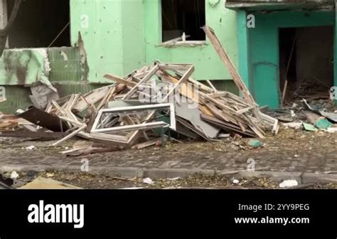 Consequences Of A House Explosionafter A Missile Strike Missile Strike