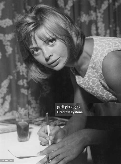 Polish Actress Barbara Lass Aka Barbara Kwiatkowska Lass Signs A