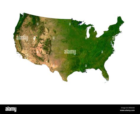 United States Map And Satellite Image