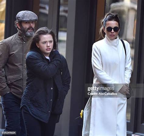 Kate Beckinsale Michael Sheen Lily Mo Sheen Stock Fotos Und Bilder