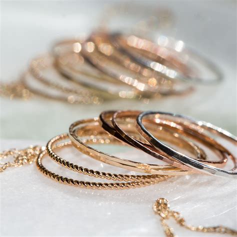 Threadbare Gold Stacking Ring Catbird