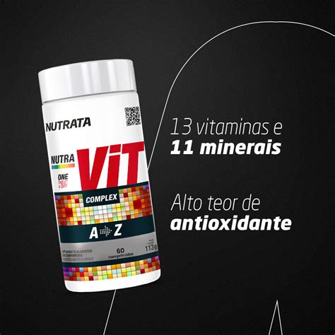 Nutrata Nutra Vit Complex A A Z 60 Comprimidos 113g Nutrata Nutrimos O Desejo De Ir Além