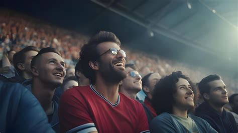 Premium Photo Portrait Of Soccer Fans On Stadium Ai Generated
