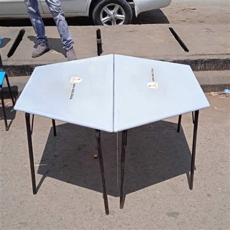 Kindergarten Hexagon Table Fibre Glass Coated Top School Furniture Kenya