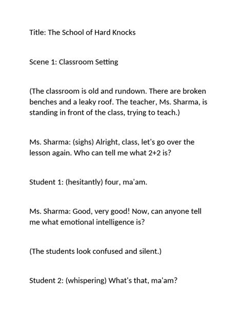 Class Play Script Pdf