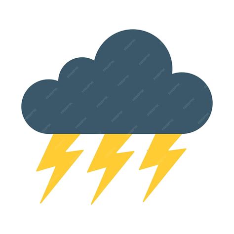 Premium Vector Thundercloud Icon Vector Illustration In Flat Style Isolated On White Background