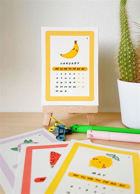 Printable 2024 Calendar Mini Cute Calendar Minimal 2024 Calendar