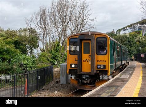 The Gwr Train Arriving At St Ives Railway Station On The St Ives Bay