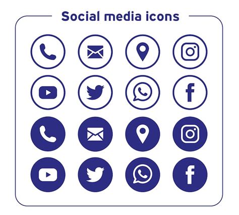 Premium Vector | Social media icons and symbols Threads Facebook YouTube WhatsApp and Twitter