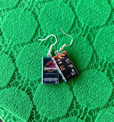 Nostalgic Jurassic Park Vhs Earrings Etsy